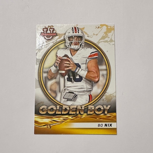 Topps | Toys | Topps Golden Boy Trading Card Gold And White Bo Nix ...